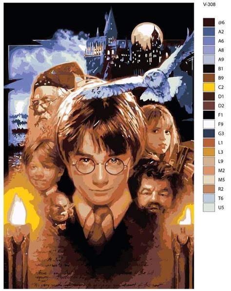Картина по номерам V 308 Гарри Поттер Harry Potter Гарри Поттер и
