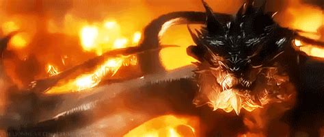 Smaug Breathing Fire
