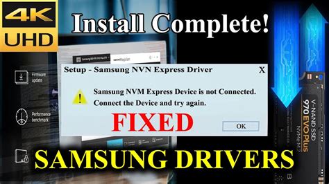 Samsung Nvm Express Device Is Not Connected Samsung Nvme Driver Not Installing Or Detected