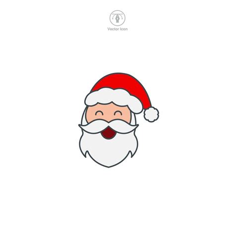 Santa Claus Icon Symbol Vector Illustration Isolated On White