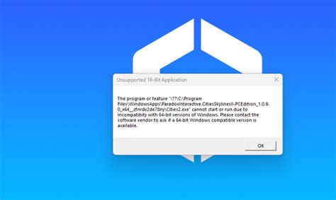 Pc Game Pass Unsupported 16 Bit Application Error Rcitiesskylines2