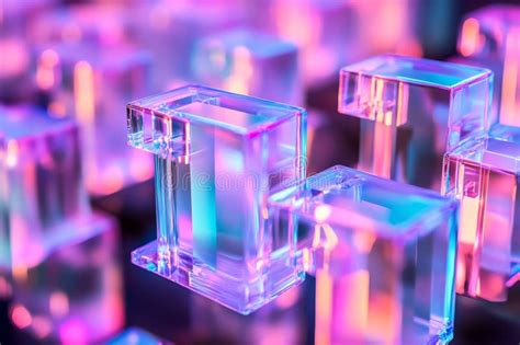 A Futuristic 3d Abstract Background Displaying An Endless Array Of Floating Translucent