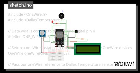 Test Ds18b20 Wokwi Esp32 Stm32 Arduino Simulator