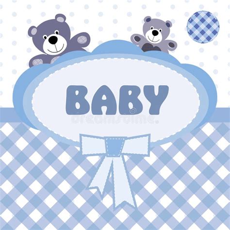 Tarjeta De Felicitación Con El Nacimiento De Un Bebé Ilustración Del