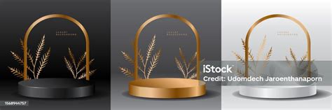 사실적인 실린더 받침대 연단이 있는 고급스러운 배경 추상 벡터 렌더링 기하학적 형태 모형 제품 디스플레이 제품을 보여주기 위해