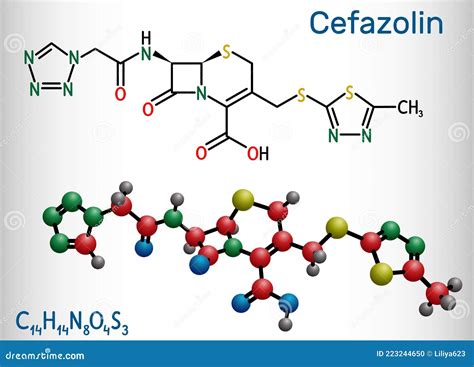 Cefazolin Cefazoline Cephazolin Molecule It Is S Beta Lactam Antibiotic First Generation