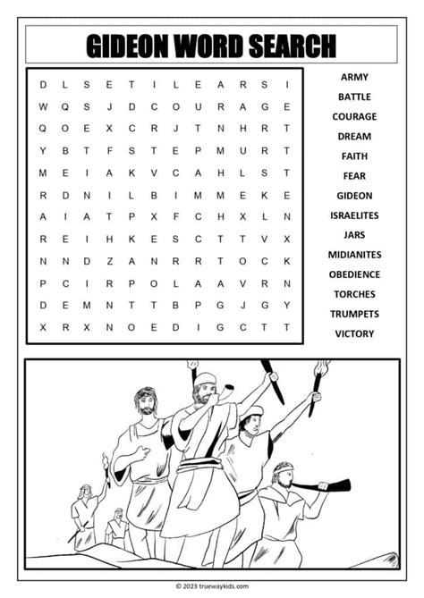 Gideon Printable Activity Sheets