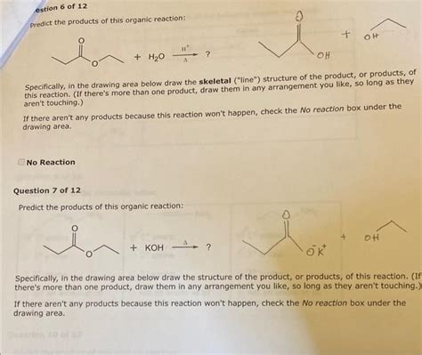 Solved Predict The Products Of This Organic Reaction