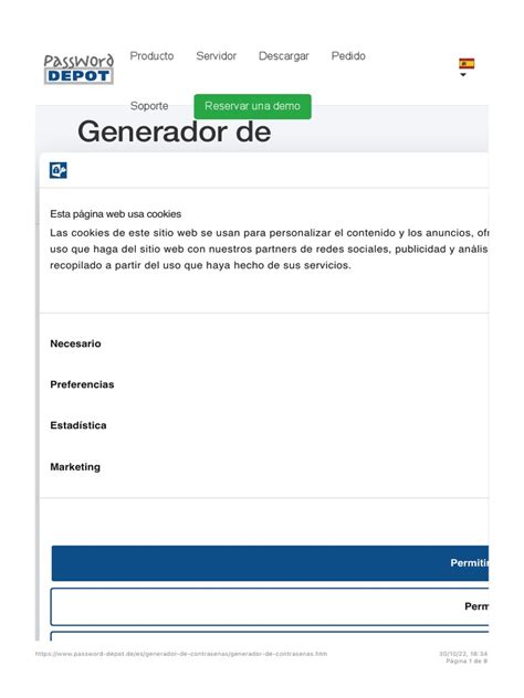 Generador De Contraseñas En Línea Pdf Contraseña Cookie