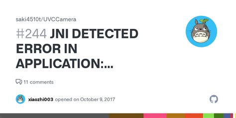 Jni Detected Error In Application Jmethodid Was Null · Issue 244 · Saki4510tuvccamera · Github
