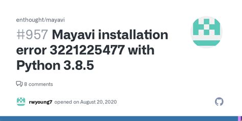 Mayavi Installation Error 3221225477 With Python 385 · Issue 957