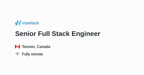 Senior Full Stack Engineer Vanhack