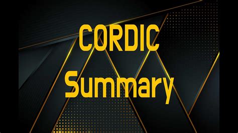 the cordic algorithm youtube