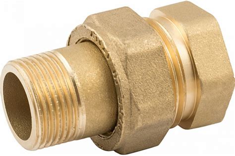 Сгон ELSEN американка, прямой, НВ, 2, 2, латунь, с плоским уплотнением ...