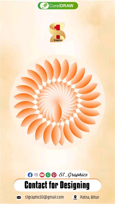 Graphic Flower Tutorial In Corel Draw Coreldraw Tutorial In 2024