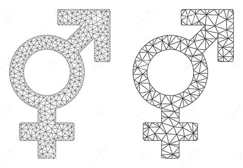 Sex Symbol Icon Vector Triangle Mesh Stock Vector Illustration Of Joined Frame 185973083