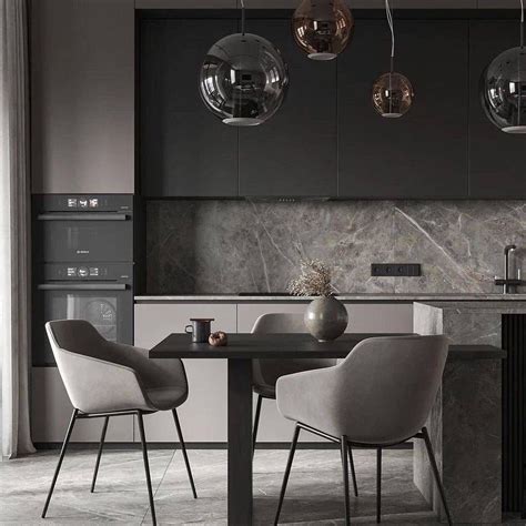 Современная кухня в сером цвете