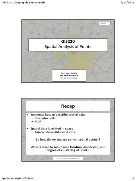 2021 Lecture 8 Spatial Analysis Of Points Slides Pdf Spatial