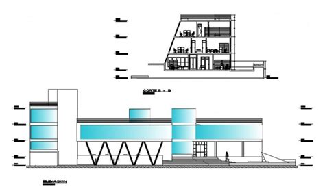 Elevation Workshop Plan Detail Dwg File In Autocad Format In 2024