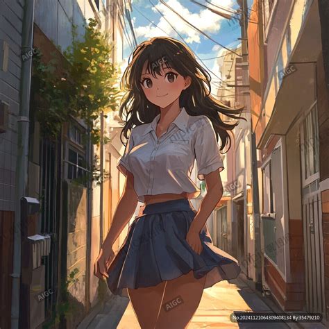 Ai创作图插图配图壁纸美图 日系少女插画 二次元少女 日系插画 日韩厚涂插画 日系平涂 新海诚动漫风格 日系风插画 二次元插画 二元次少女