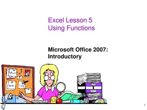 ppt excel lesson 5 using functions powerpoint presentation free
