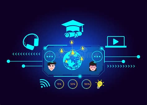 E Learning Education Concept Online Learning With Webinars Video