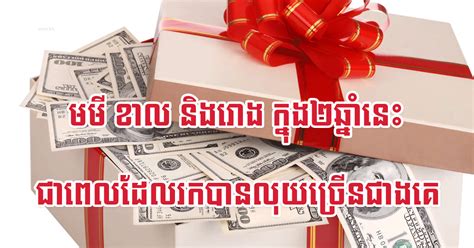 ២ឆ្នាំនេះ រោង ខាល និងមមី អាចបង្កើតបានលុយធំច្រើនណាស់