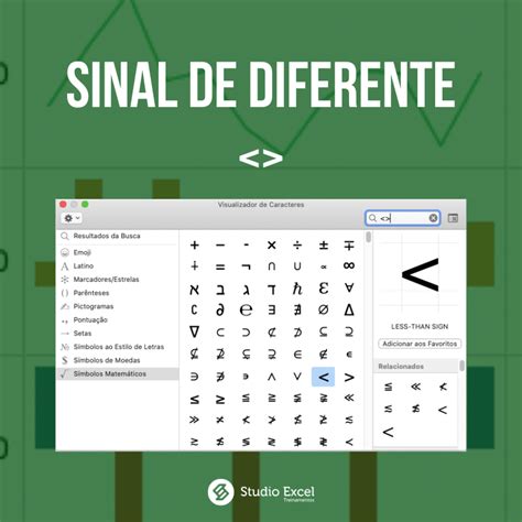 Sinal De Diferente No Excel Retoedu