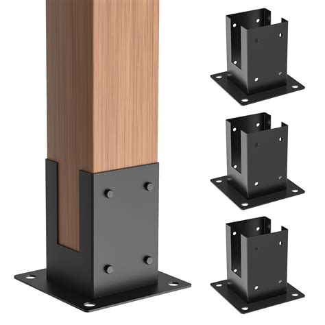 Wilkblck 4×4 Post Base 4pcs Deck Post Bracketsheavy Duty Powder
