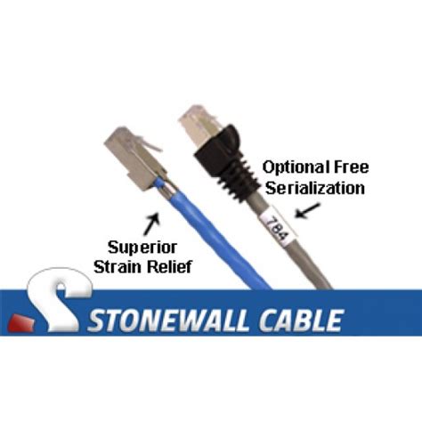 Cat6 Shielded Solid Crossover Plenum Patch Cable Stonewall Cable