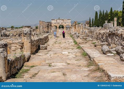 Ancient City Of Hierapolis In Pamukkale Turkey Editorial Photography