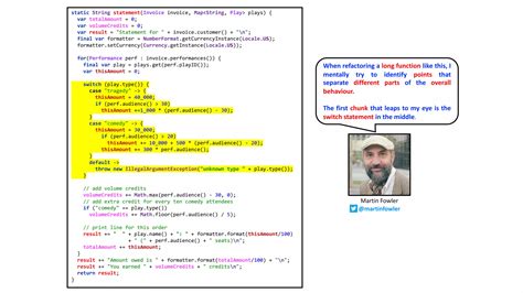Refactoring A First Example Martin Fowlers First Example Of Refactoring Adapted To Java