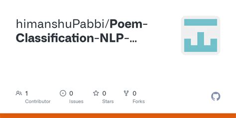 github himanshupabbi poem classification nlp using grid search