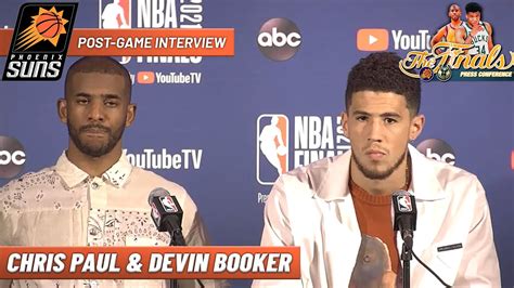 Chris Paul & Devin Booker Postgame Interview | Game 3 Suns vs Bucks #NBAFinals - YouTube