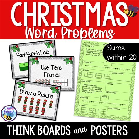 Christmas Word Problems Addition And Subtraction Within 20 Made By Teachers