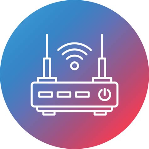Wifi Router Line Gradient Circle Background Icon 16860915 Vector Art At