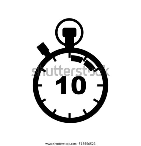 10 Seconds Minutes Stopwatch Icon Clock Stock Vector Royalty Free