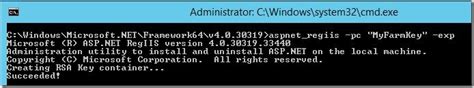 Using Aspnet Regiis Exe To Encrypt Connection Strings Peter Viola