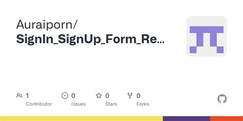 Github Auraiporn Signin Signup Form React