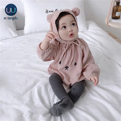 봄 여아 옷 코튼 긴 소매 아기 롬퍼 신생아 겨울 신생아 여아 Playsuit 사진 소품 유아 복장 Rompers AliExpress
