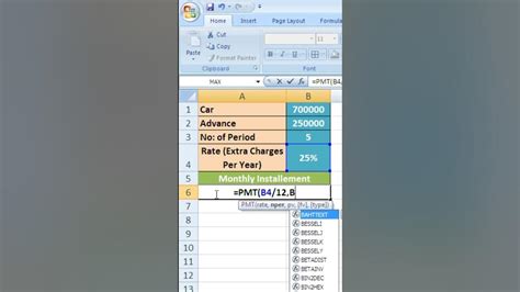 Excel Formula Pmt Pmt Excel Exceltips Exceltutorial Youtube