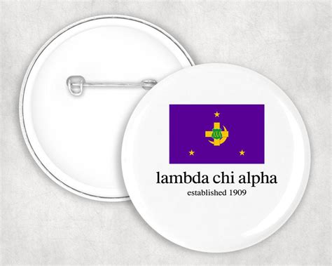 Lambda Chi Alpha Flag Button Greek Gear