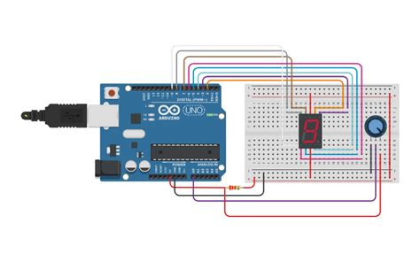 circuit design ex 7segment array potentiometer tinkercad