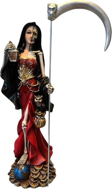 Statues Santa Muerte Encarnada 12 Inch Black And Red Qatar Ubuy
