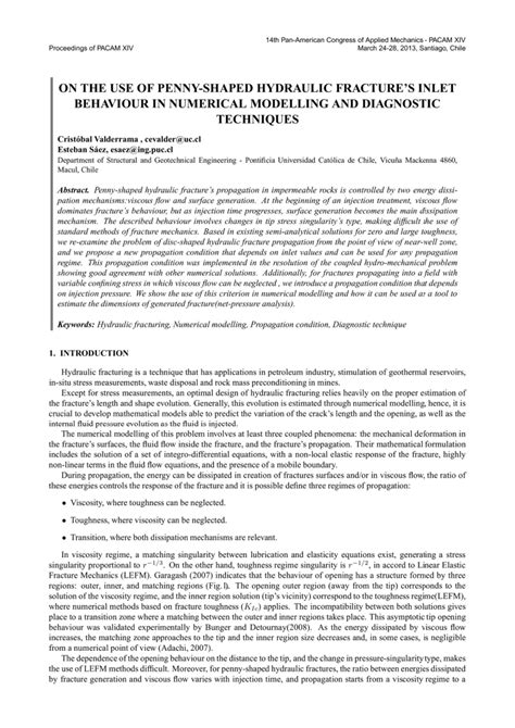 Pdf On The Use Of Penny Shaped Hydraulic Fractures Inlet Behaviour In Numerical Modelling And