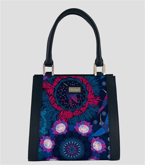 Pineda Covalin Bolso Satchel En Piel Con Flores Mujer El Palacio De