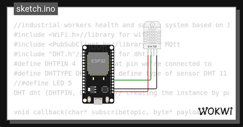 Industrial Workers Health And Safety System Based On IoT Wokwi ESP STM Arduino Simulator