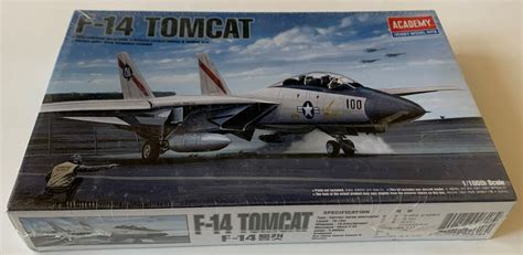 Academy F 14 Tomcat Us Fighter Plane Model Kit 1100 Scale New