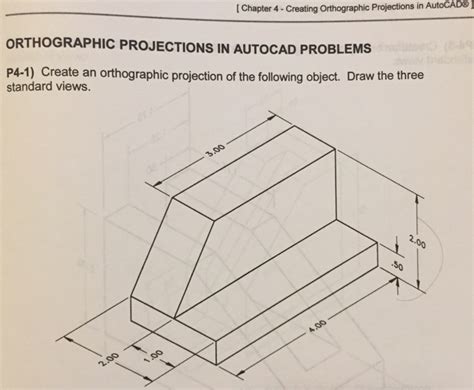 Orthographic Projections In Autocad Draw The Front Cheggcom Images