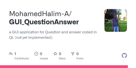 Github Mohamedhalim Aguiquestionanswer A Gui Application For Question And Answer Coded In